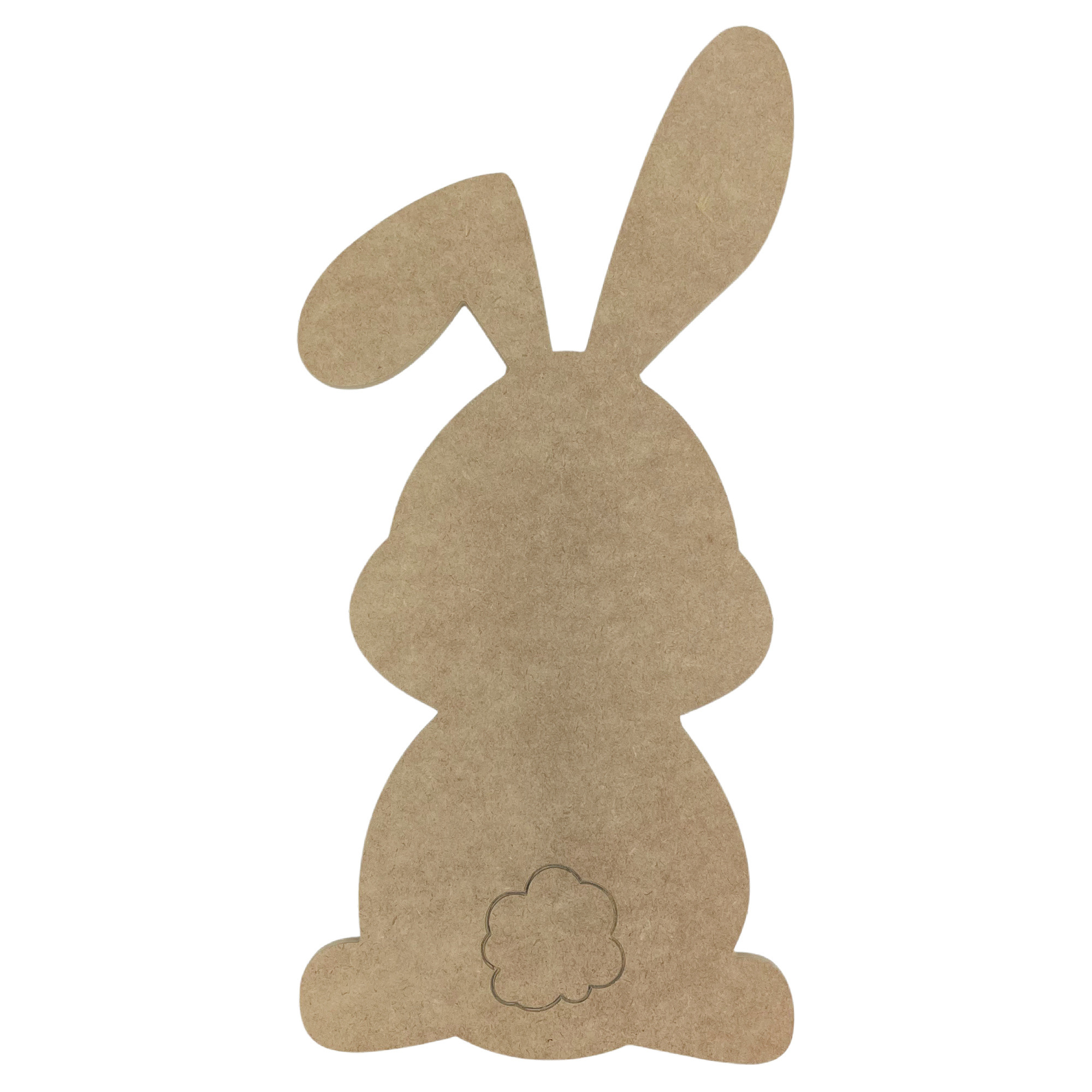 Buy Bunny Butt Cutout, Unfinished Wood Shape, Paint by Line