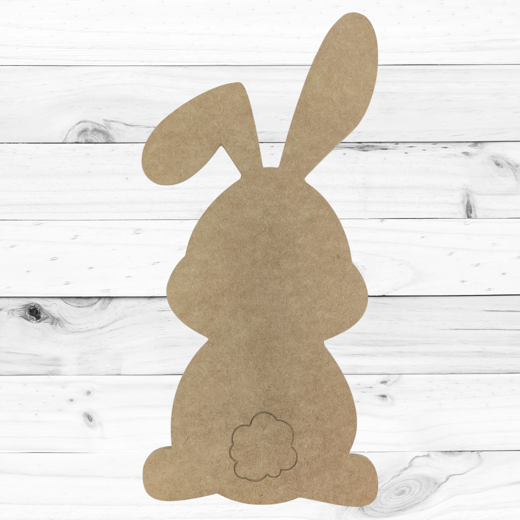 Buy Bunny Butt Cutout, Unfinished Wood Shape, Paint by Line