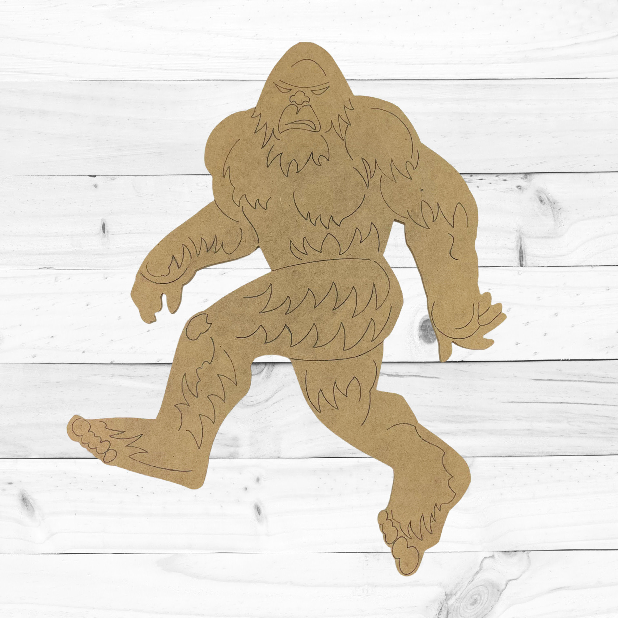 Bigfoot, Unfinished Wooden Craft Cutout - Build-A-Cross.com