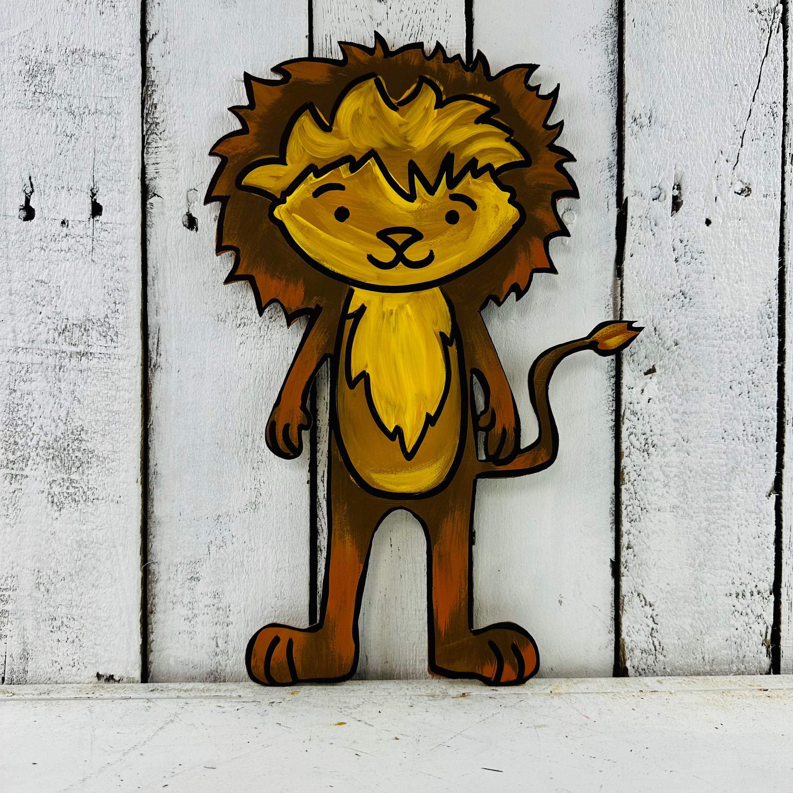 Cowardly Lion, Cartoon Shape, MDF Wooden Craft, Unfinished Craft ...