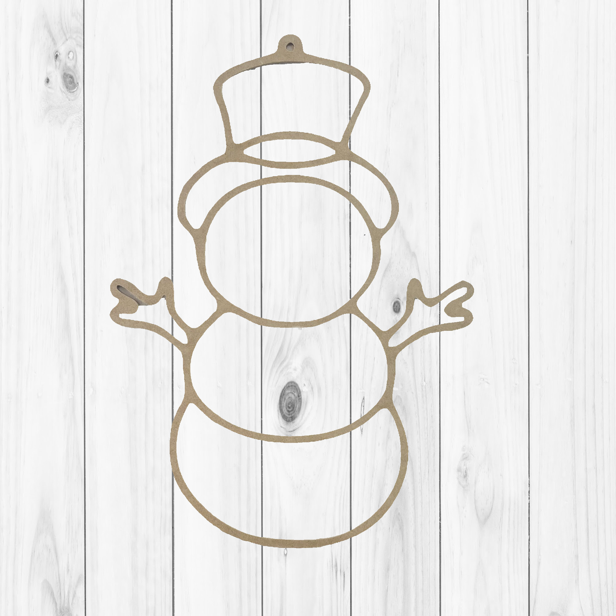 Buy Snowman with Arms Wooden Cutout, Christmas Wood Craft