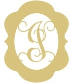 Buy Letter Alice Frame, Wooden Monogram, Unfinished DIY Craft