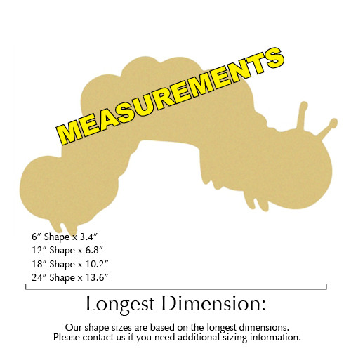 Caterpillar Unfinished Cutout MDF Wooden DIY Craft | Build-A-Cross