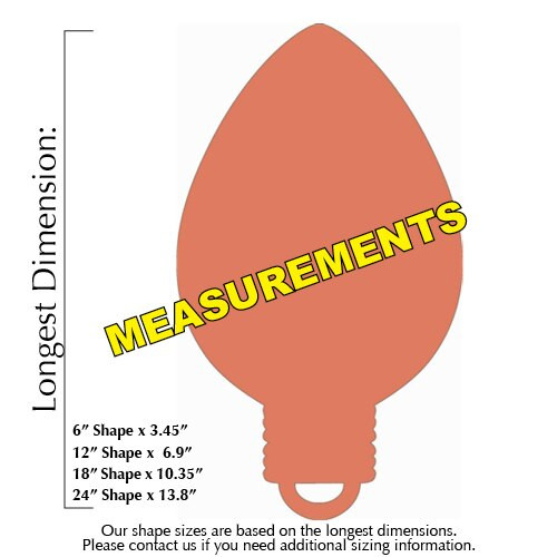 Christmas Light Bulb Unfinished Cutout Wooden Craft| Build A Cross