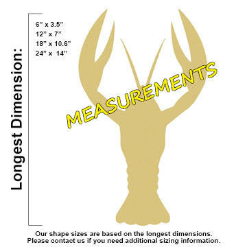 Crawfish Unfinished Cutout Paintable MDF DIY Craft| Build-A-Cross