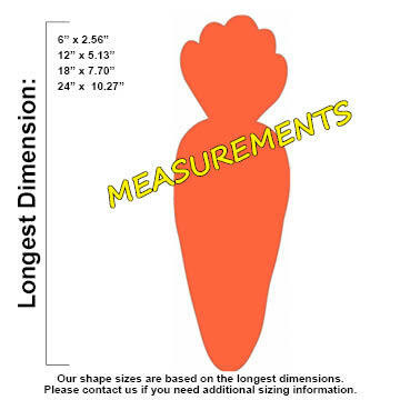 Shop Online Wooden Shape Easter carrot Unfinished Cutout