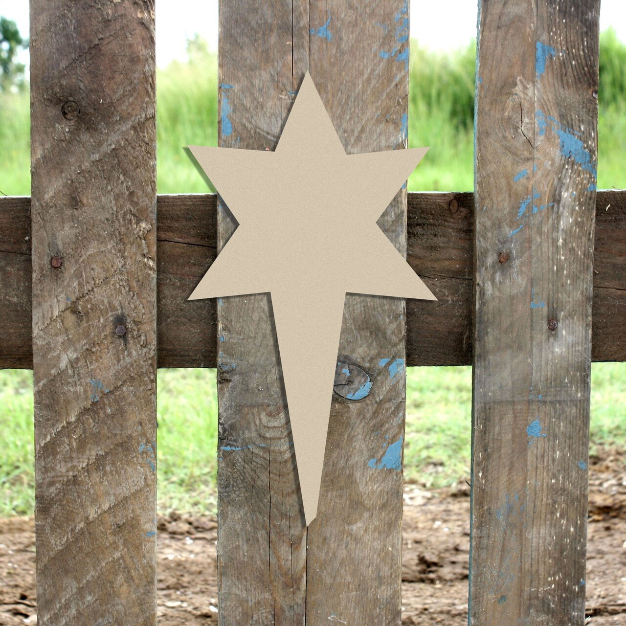 Buy Unfinished Wooden Shape Nativity North Star Craft Cutout