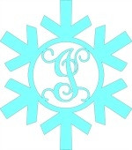 Wooden Snowflake Monogram, Unfinished Wood Snowflake Shape