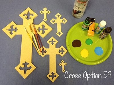 Wood Stackable Wall Cross, Unfinished Large Paint Crosses