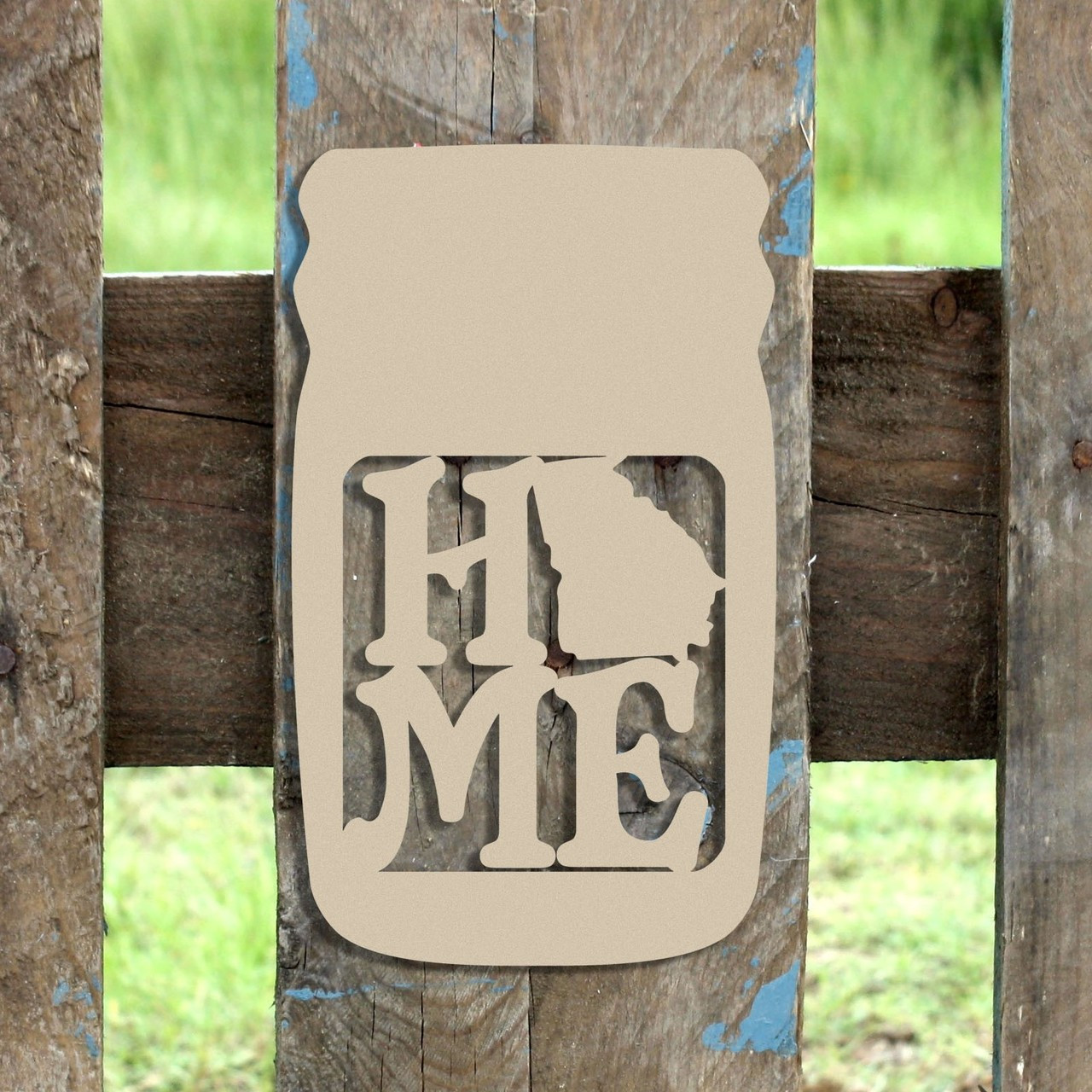 Mason Jar Frame Home State Unfinished Letter Frame| Build-A-Cross