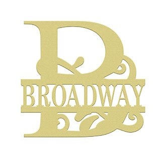 Scroll Monogram Split Letter Frame | Wooden Shape | Build-A-Cross