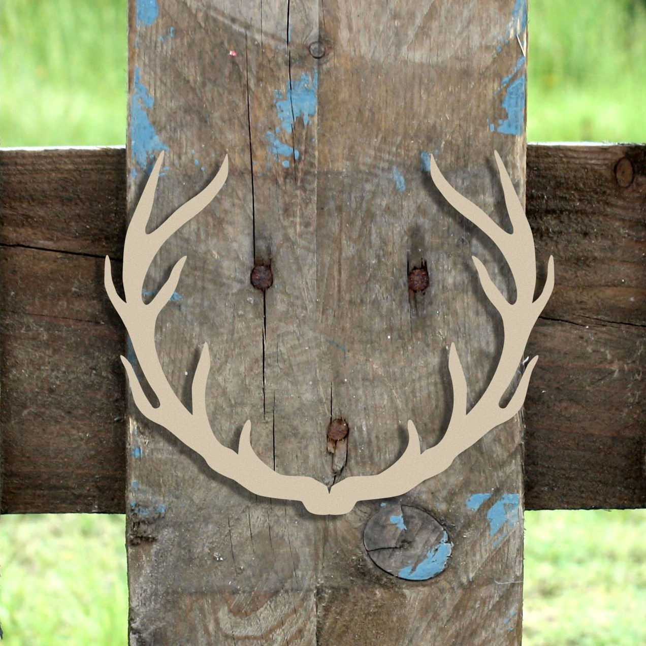 Antler Wreath | Unfinished Wooden Cutout - DIY Craft | Build-A-Cross