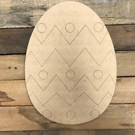 Buy Easter Egg with Flowers Cutout, Unfinished Wall Decor, Paint by Line