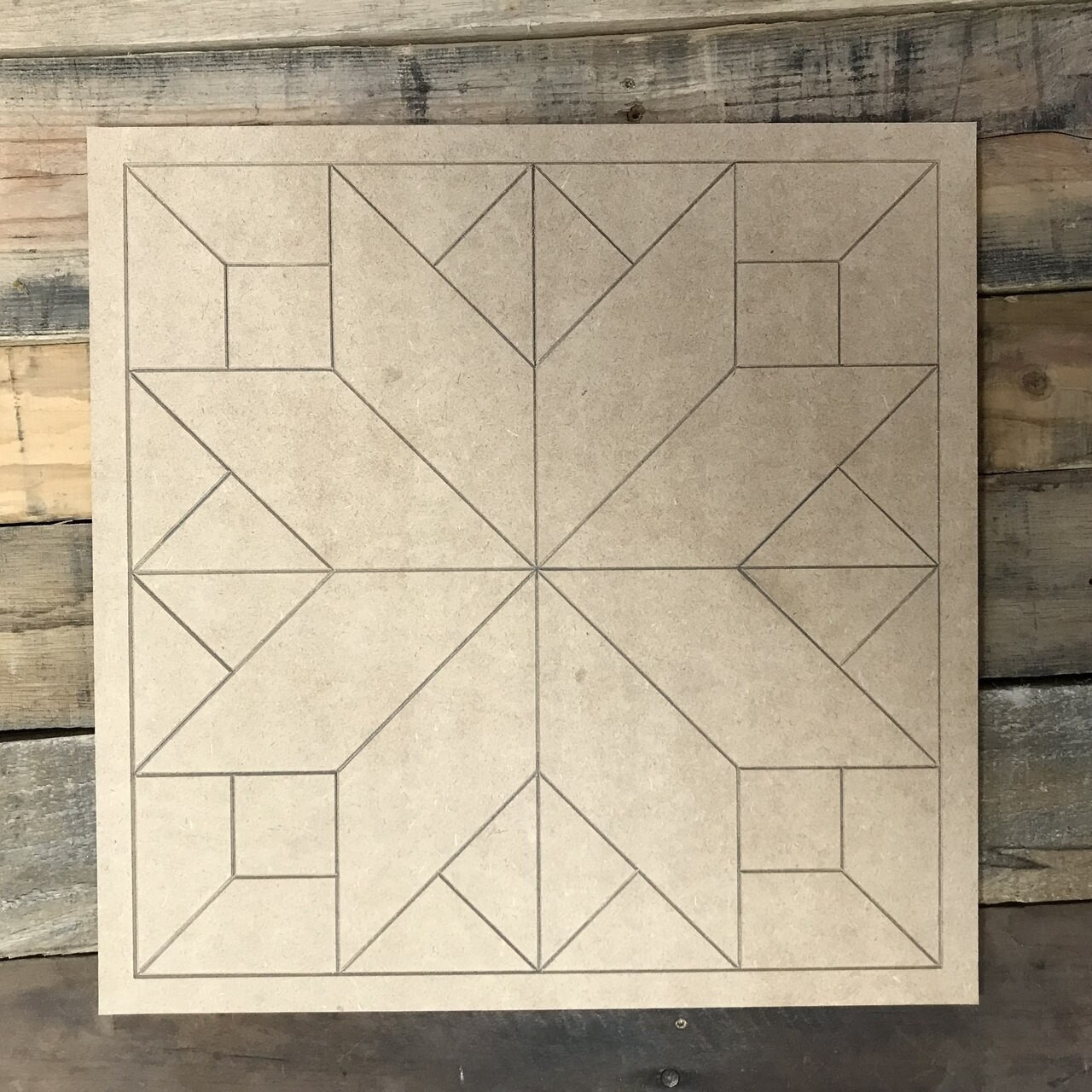 Buy Photo Prop Barn Quilt Pattern 4, Large Pine Yard Display, Paint by Line