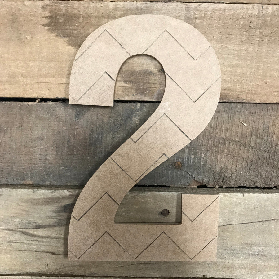 Buy Rockwell Chevron Numbers, Unfinished Wood Cutout, Paint by Line