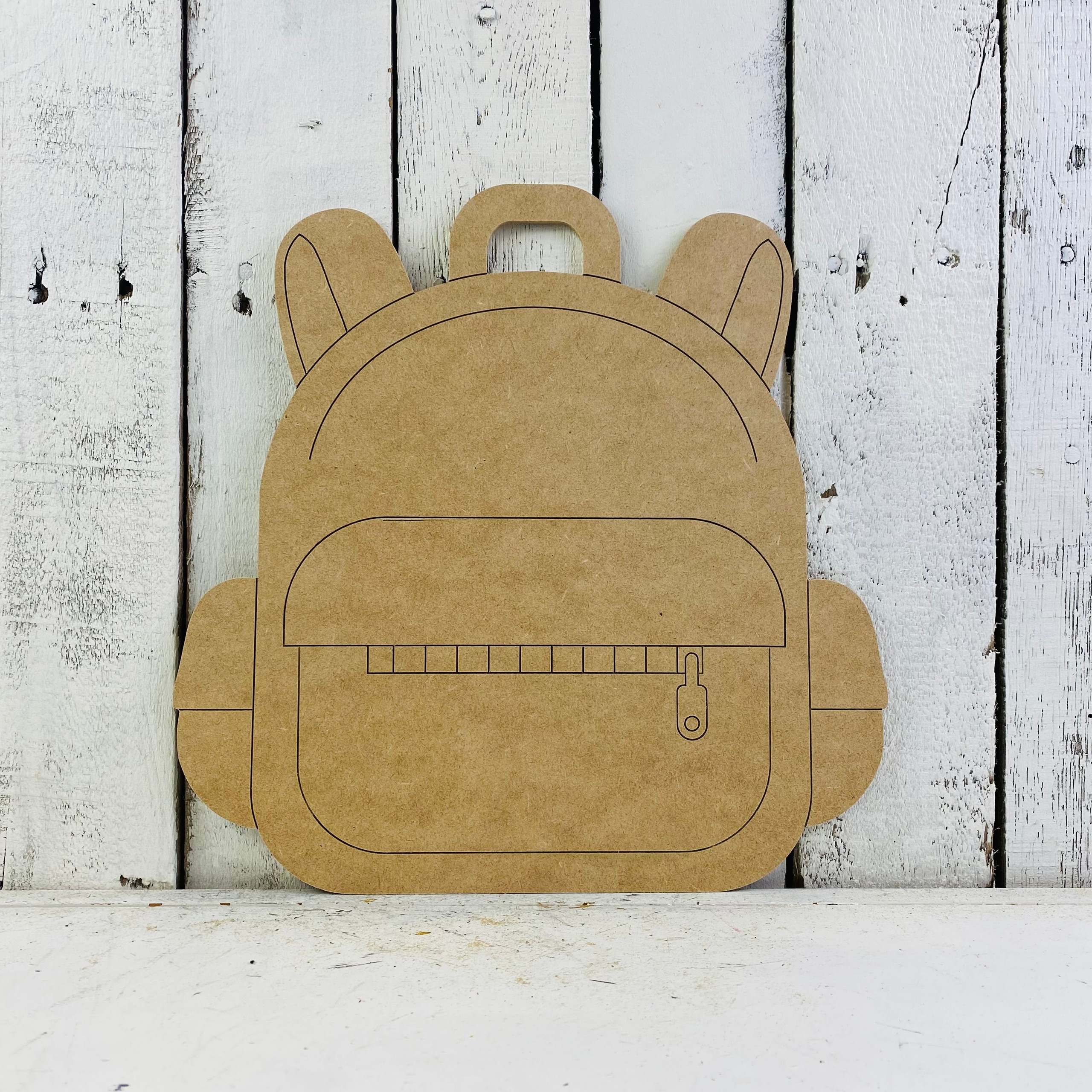 Buy Book Sack Cutout, Unfinished Wooden Shape, Paint by Line