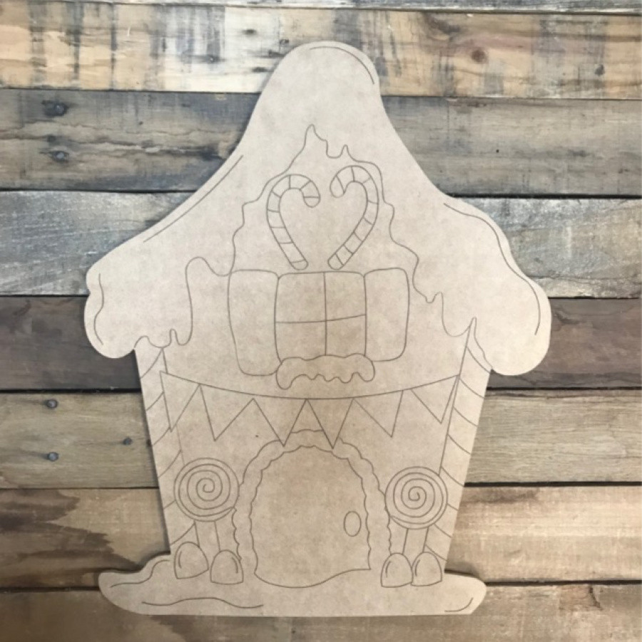 Buy Double Gnome House Cutout, Unfinished Wood Shape, Paint by Line