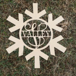 Wooden Snowflake Frame | Paintable Welcome Sign | Build-A-Cross