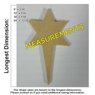 Buy Unfinished Wooden Shape Nativity North Star Craft Cutout