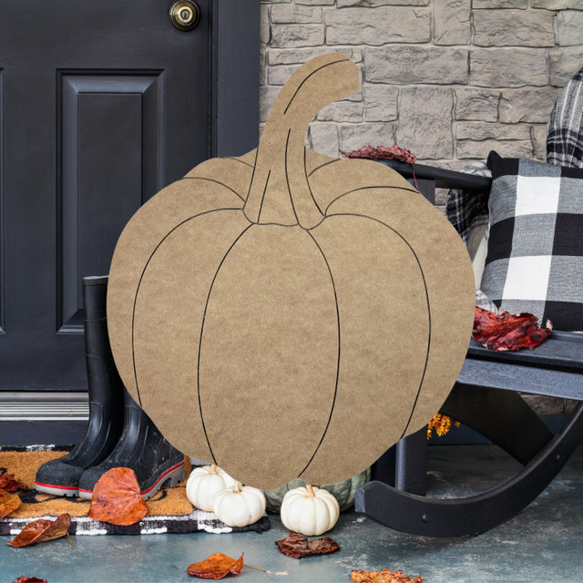 Fall Pumpkin Wooden Shape, Paint by Line, Wood Craft Cutout - Build-A ...