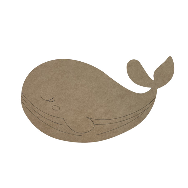 Happy Whale Shape, Paint by Line, Wood Craft Cutout - Build-A-Cross.com