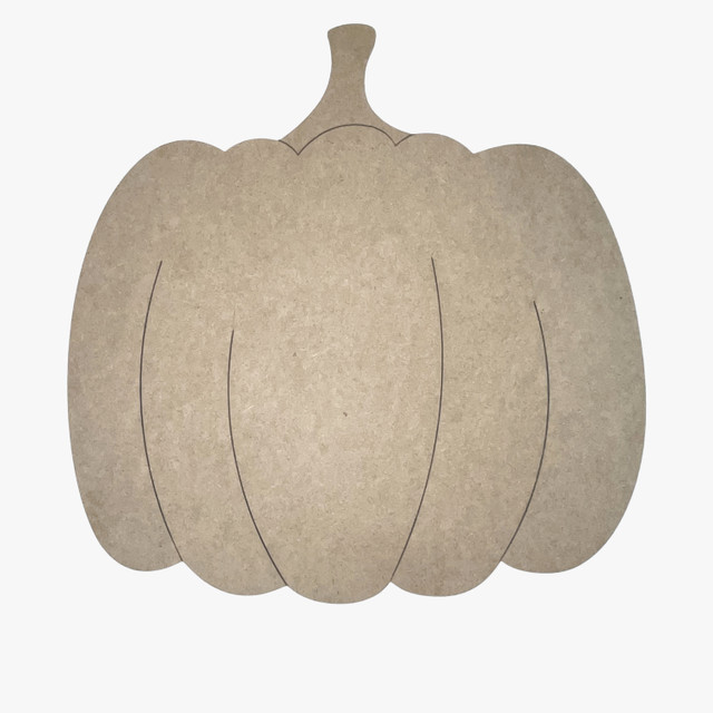 Buy Wide Pumpkin with Stems Wood Shape, Unfinished Fall Cutout