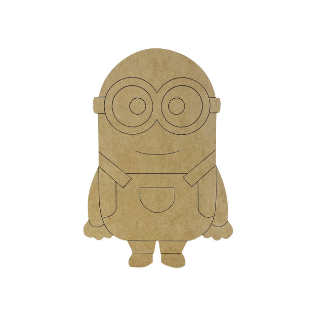 Minion, Kids Shape, Unfinished Wood Cutout, Paint by Line - Build-A ...