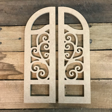 Buy Cathedral Arch Window Decor, Unfinished Wooden Cutout