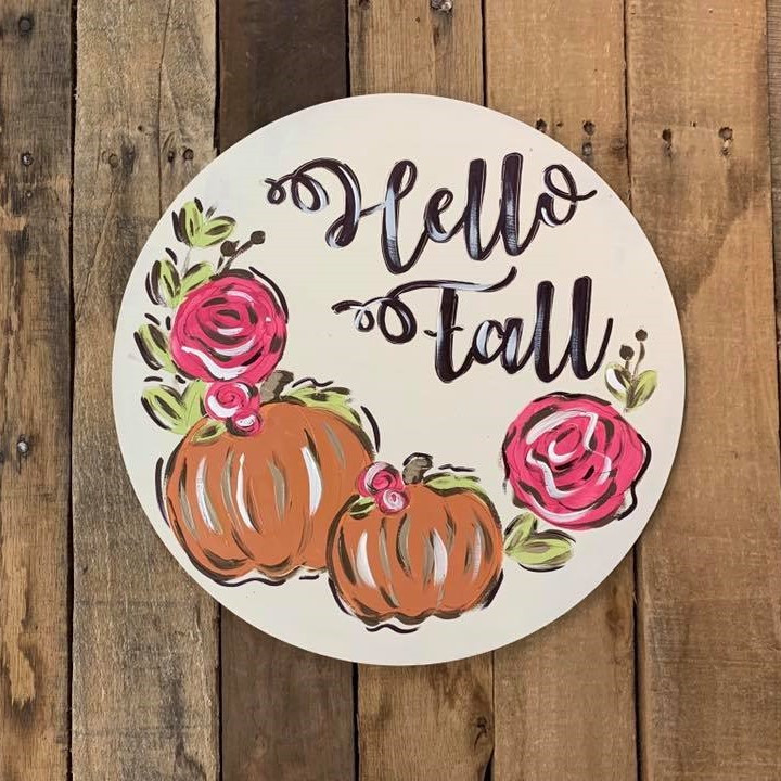 Buy Hello Fall Wooden Cutout, Unfinished Shape, Paint by Line