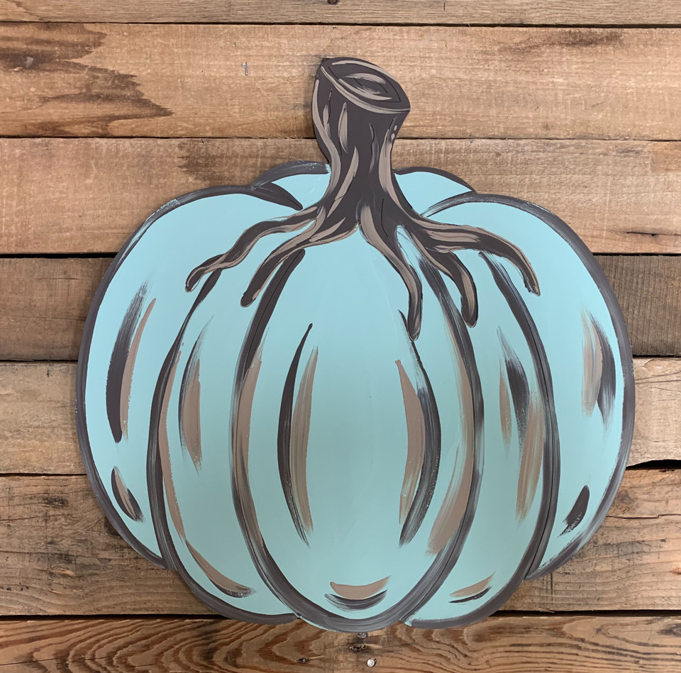 Plain Fall Pumpkin with Stem | Unfinished Shape | Build-A-Cross