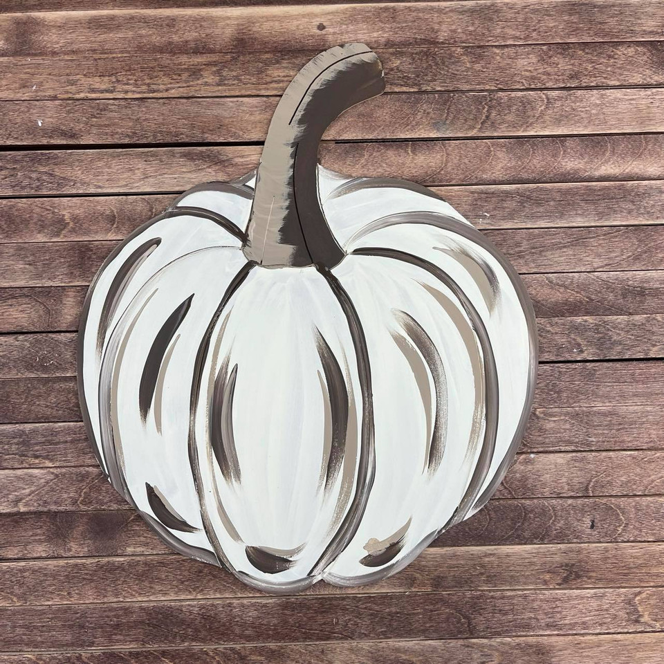 Online Wooden Fall Gourd with Decorative Fall Flowers Cutout