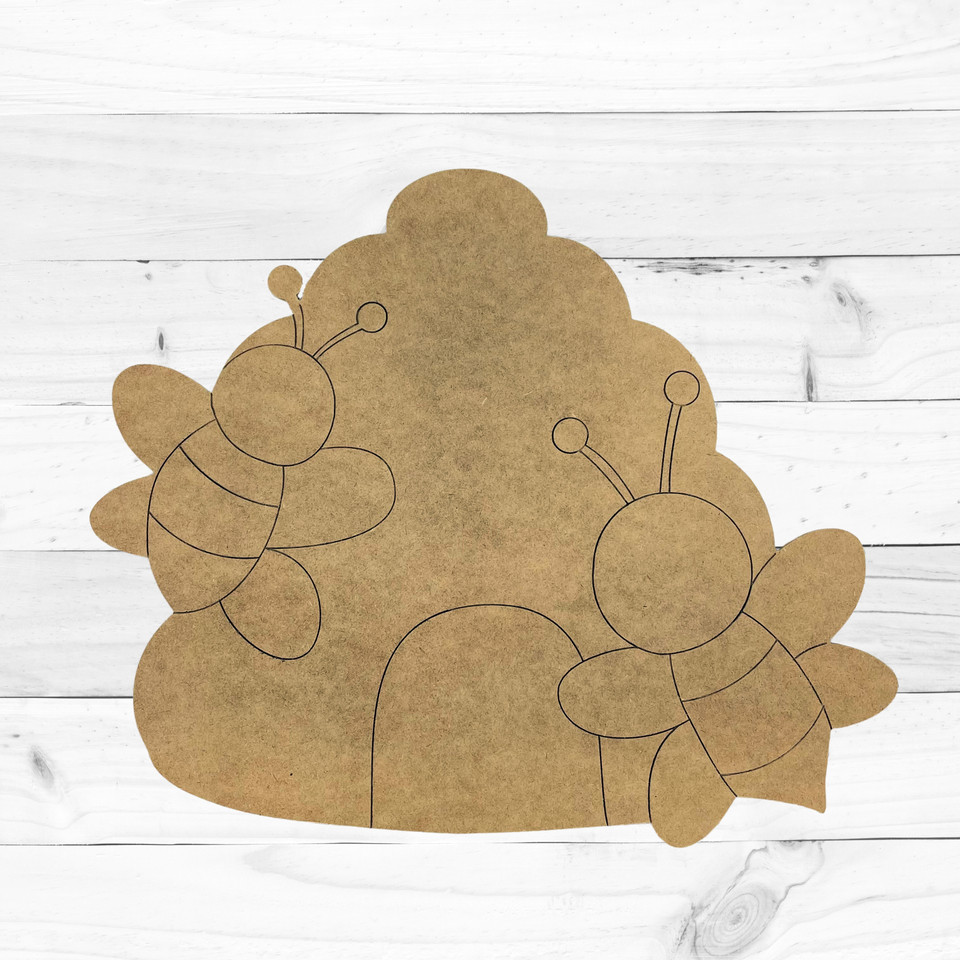 Buy Cute Honey Bee Cutout, Unfinished Animal Shape, Paint by Line