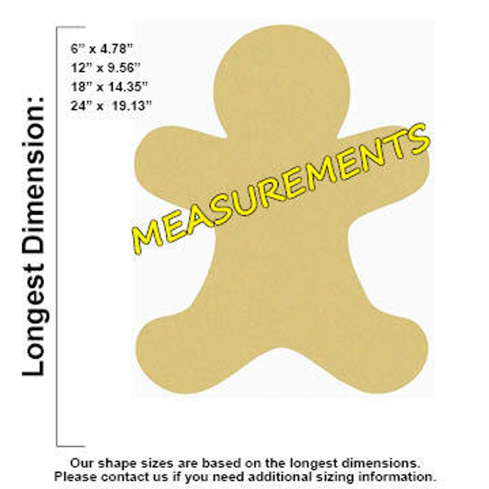 Shop Online Gingerbread Man Unfinished Cutout Wooden Shape