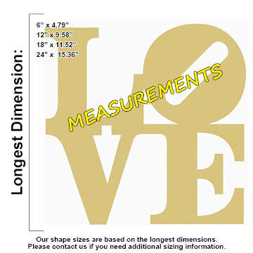 Shop LOVE Shape Unfinished Wooden Cutout Online | Build-a-Cross