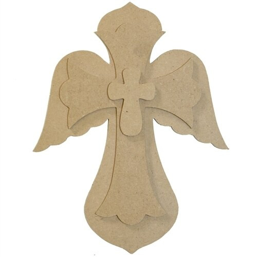 Unfinished Wooden Stacked Kit 6 Layered Crosses 16'' Sets Paintable ...