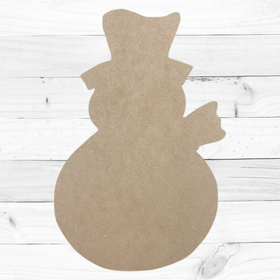 Shop Online Paintable Snowman with Scarf Unfinished Cutout