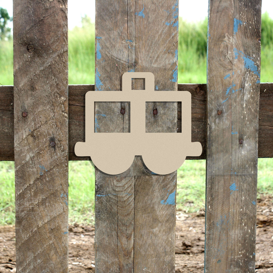 Train Engine Hook Down Cutout | Paintable Wooden Shape | Build-A-Cross