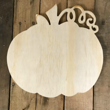 Wide Pumpkin, Wooden Unfinished Pumpkin Cutout, DIY Cutout