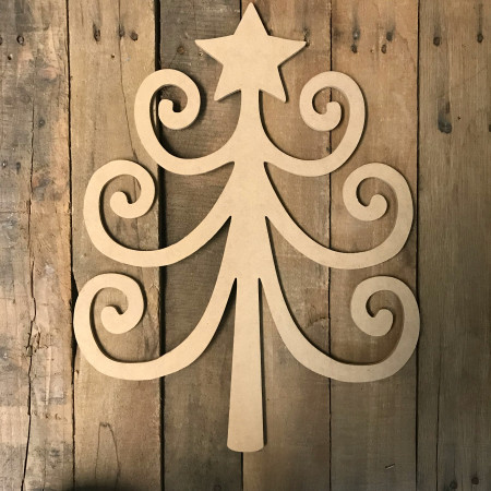 Buy Loop Christmas Tree Cutout, Unfinished Wood Shape