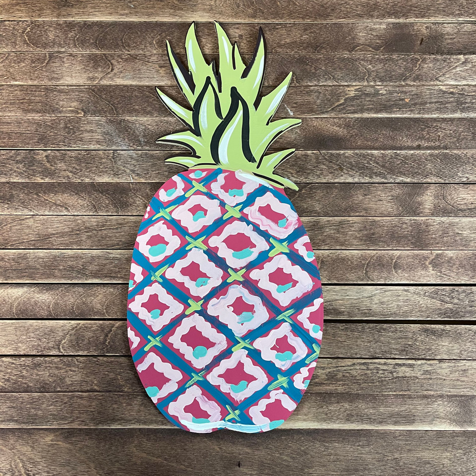 Buy Wooden Pineapple Shape, Pineapple Cutout, Paintable Craft