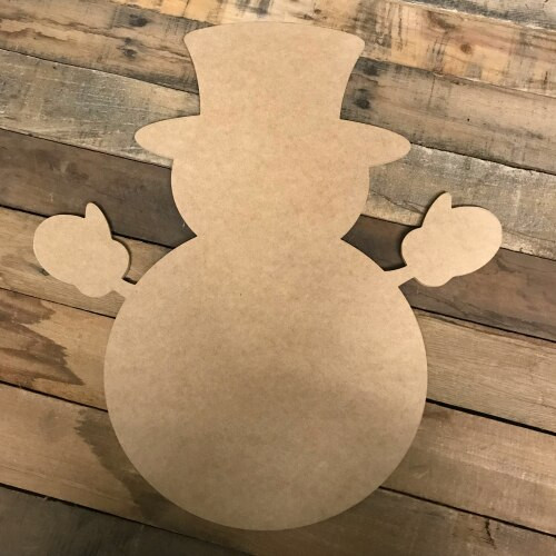 Buy Snowman with Arms Wooden Cutout, Christmas Wood Craft