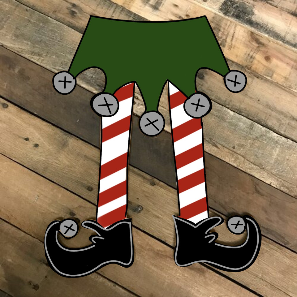 Buy Wooden Elf with Shoes Cutout, Christmas Wood Craft