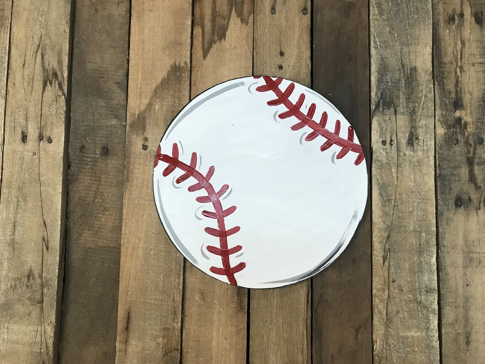 Buy Baseball Wooden Cutout, Unfinished Craft, Paint By Line
