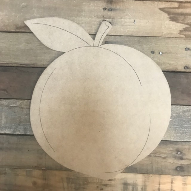 Buy Peach Jeep Cutout, Unfinished Wooden Shape, Paint by Line