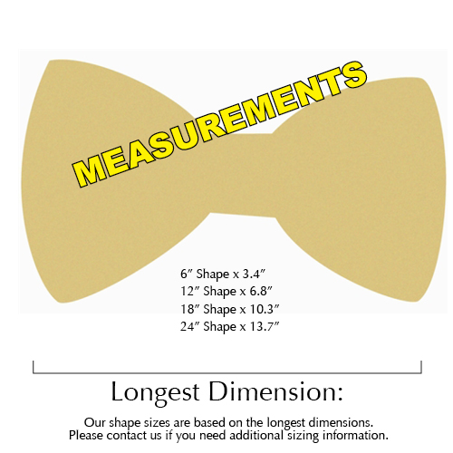 Bow Unfinished Cutout, Wooden Shape, Paintable Wooden MDF DIY Craft