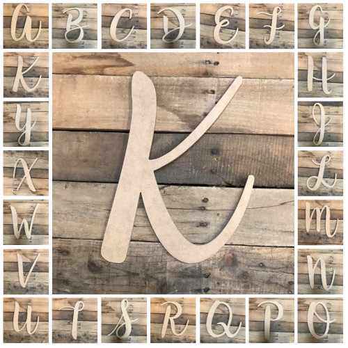 Buy Wooden Letters, King Basil Font, Unfinished Paintable Craft