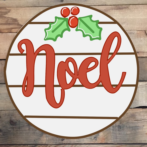 Buy Noel Christmas Cutout, Wood Circle Shape, Paint by Line
