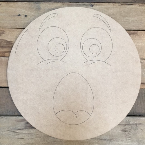 Buy Wow Emoji Cutout, Unfinished Wood Shape, Paint by Line