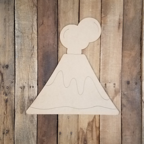 Buy Island Volcano Art Cutout, Wood Craft, Paint by Line