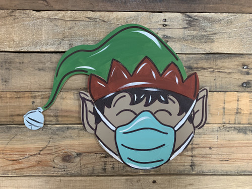 Elf Face With Mask | Paintable Wood Cutout | Build-A-Cross